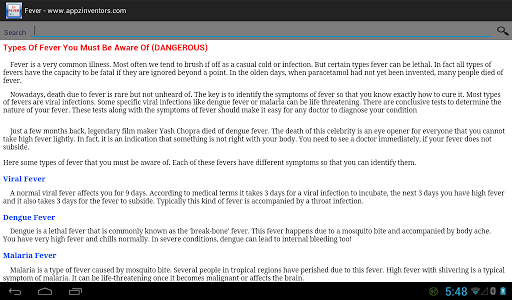 fevers and symptoms APK Download For Free