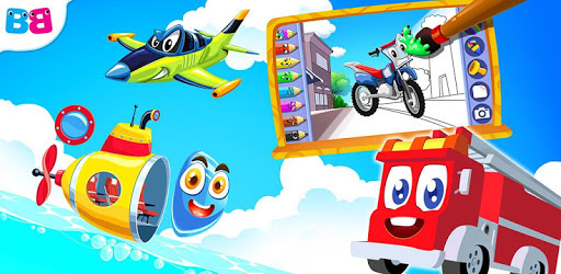 Toddler car games - car Sounds Puzzle and Coloring APK Download For Free