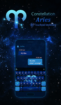 Star Blue Aries Keyboard Theme APK Download For Free