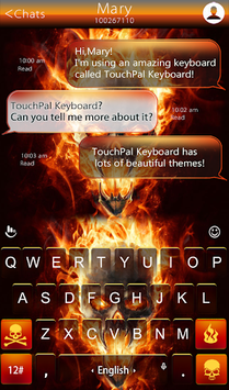Fire Flaming Skull Keyboard Theme APK Download For Free