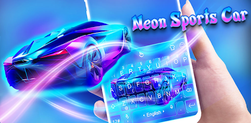 Cool Neon Blue Sports Car Keyboard Theme for PC - How to Install on ...