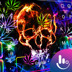 Colorful Neon Skull Weed Keyboard Theme for PC - How to Install on ...