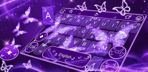 Purple Neon Butterfly Keyboard Theme for PC - How to Install on Windows ...