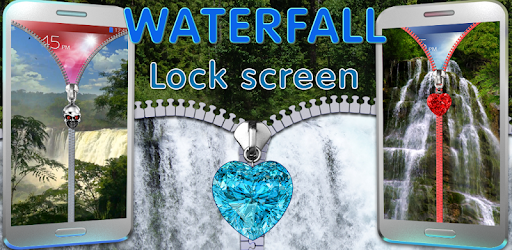 Waterfall lock screen. Zipper. APK Download For Free