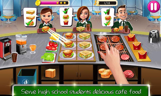 High School Café Girl: Burger Serving Cooking Game APK Download For Free