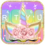 Rainbow Pink Rose Unicorn Keyboard Theme for PC - How to Install on ...