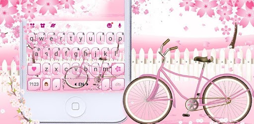 Sakura Bicycle Keyboard Theme APK Download For Free