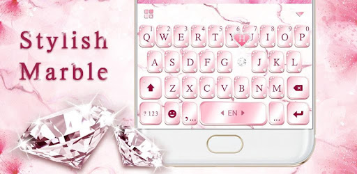 Pink Lovely Diamond Marble Keyboard Theme for PC - How to Install on ...
