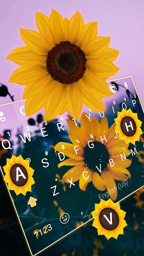 Sunflower Keyboard Theme APK Download For Free