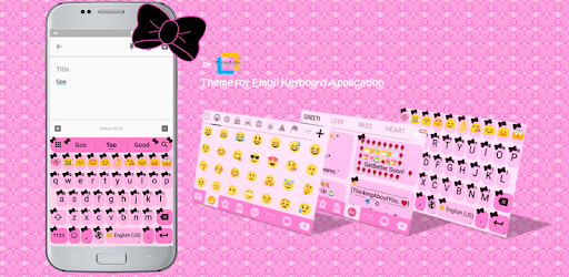 Ribbon Pink Black Emoji Keyboard Theme for PC - How to Install on ...