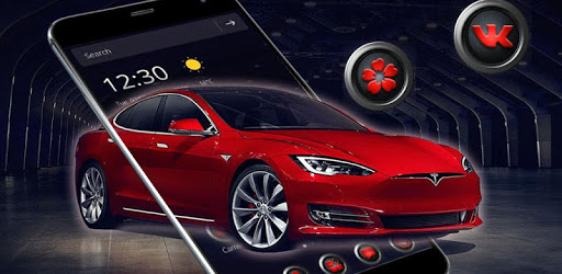 Red Luxury Electric Car Theme APK Download For Free