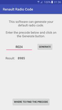 Renault Radio Code APK Download For Free