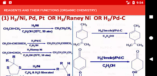 REAGENTS AND THEIR FUNCTIONS ORGANIC CHEMISTRYFree APK Download For Free