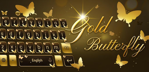 Gold Butterfly Shining Keyboard Theme for PC - How to Install on ...