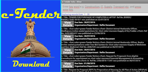 eTender India for PC - How to Install on Windows PC, Mac