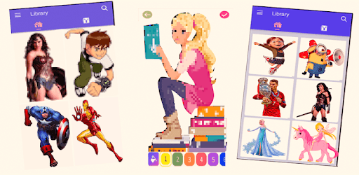 Unicorn Pixel Art- Princess Barbie color by number for PC - How to ...