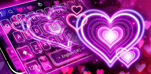 3D Sparkling Neon Love Hearts Keyboard Theme for PC - How to Install on ...