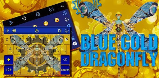 Blue Gold Dragonfly Keyboard Theme for PC - How to Install on Windows PC, Mac