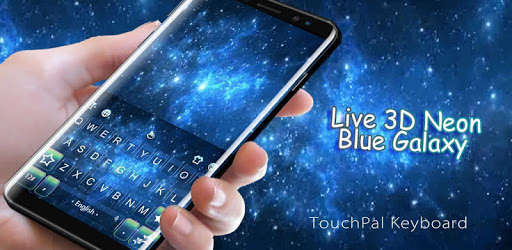Live 3D Neon Blue Galaxy Keyboard Theme for PC - How to Install on ...