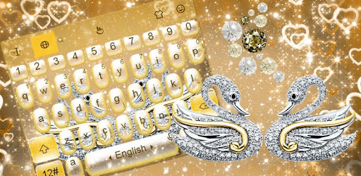 Luxury Gold Diamond Swan Keyboard Theme for PC - How to Install on ...