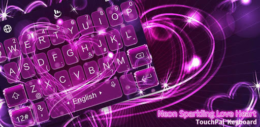 Purple Sparkling Love Heart Keyboard Theme for PC - How to Install on ...