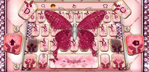 Pink Sparkling Diamond Butterfly Keyboard Theme for PC - How to Install ...