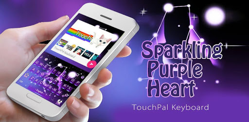 Live 3D Sparkling Purple Heart New Keyboard Theme for PC - How to ...