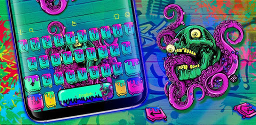 Zombie Skull Graffiti Keyboard Theme APK Download For Free
