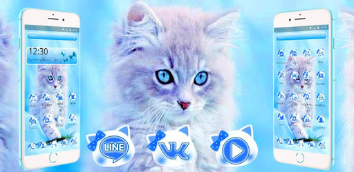 Cute Ice Blue Cat Theme for PC - How to Install on Windows PC, Mac
