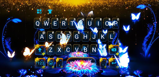 Blue Neon Butterfly Keyboard Theme for PC - How to Install on Windows ...
