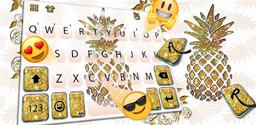 Gold Glitter Pineapple Keyboard Theme for PC - How to Install on Windows PC, Mac