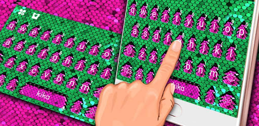 Sequin Pink Green Flip Keyboard Theme for PC - How to Install on ...