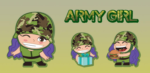 (FREE) GOSMS ARMY GIRL STICKER for PC - How to Install on Windows PC, Mac
