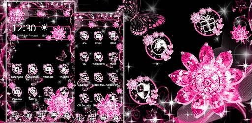 Pink Black Flowers Theme for PC - How to Install on Windows PC, Mac