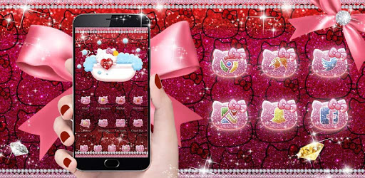 Pink hello Kitty Ruby Diamond Bow tama Theme for PC - How to Install on ...