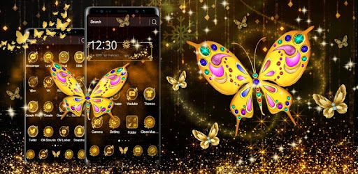 3D Luxury Golden Butterfly Launcher Theme for PC - How to Install on ...