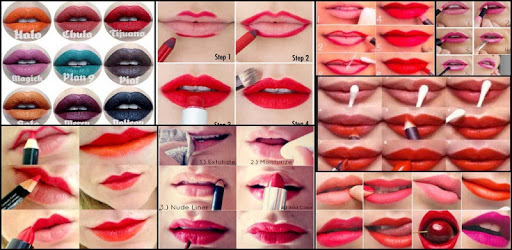 DIY Lip Makeup Girl Step By Step Home Ideas Design for PC - How to ...