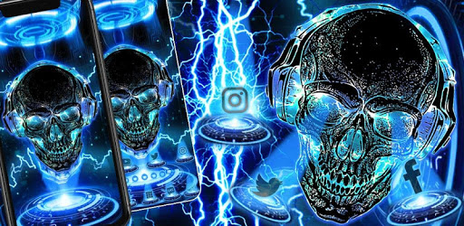 Neon Tech Skull Themes HD Wallpapers 3D icons for PC - How to Install ...