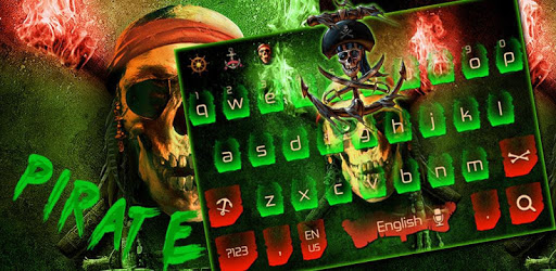 Pirate Keyboard Theme green fire skull for PC - How to Install on ...