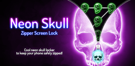 Neon Skull Zipper Screen Lock for PC - How to Install on Windows PC, Mac