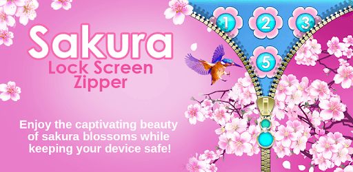 Sakura Lock Screen Zipper APK Download For Free