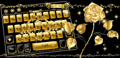 Gold Rose Keyboard Theme APK Download For Free