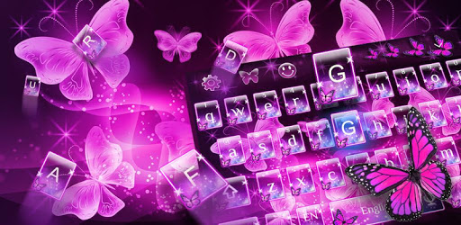 Free Neon Pink Butterflies Keyboard for PC - How to Install on Windows ...