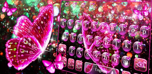 Pink Glitter Butterfly Keyboard Theme for PC - How to Install on Windows PC, Mac