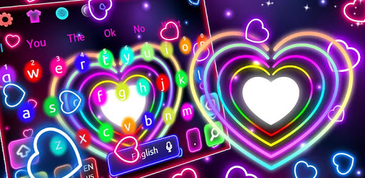 Colorful Sparkle Neon Heart Keyboard for PC - How to Install on Windows ...