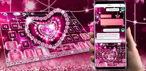 Sparkling Pink Diamond Heart Keyboard for PC - How to Install on ...