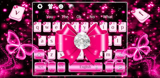 Luxury Diamond Pink Bow Keyboard Theme for PC - How to Install on ...