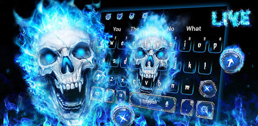 Live Flaming Skull keyboard APK Download For Free