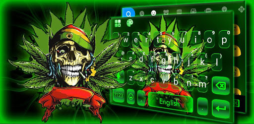 Neon Green Weed Skull Keyboard Theme for PC - How to Install on Windows ...