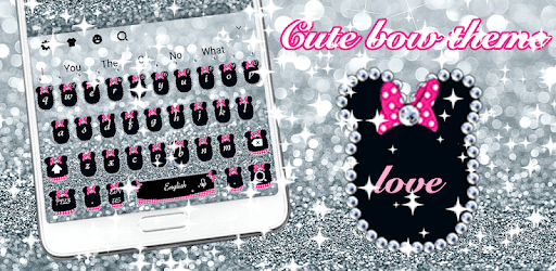 Silver glitter bow mouse keyboard theme for PC - How to Install on ...